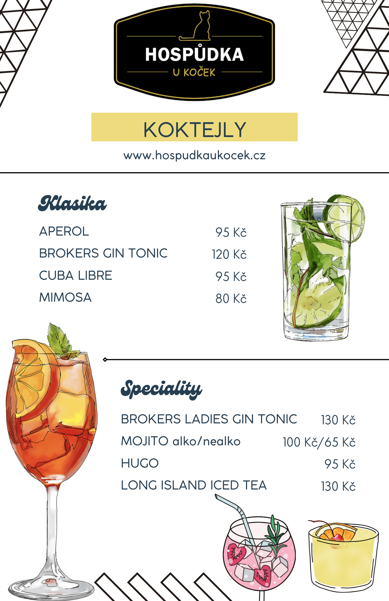 Menu - Hospůdka U Koček